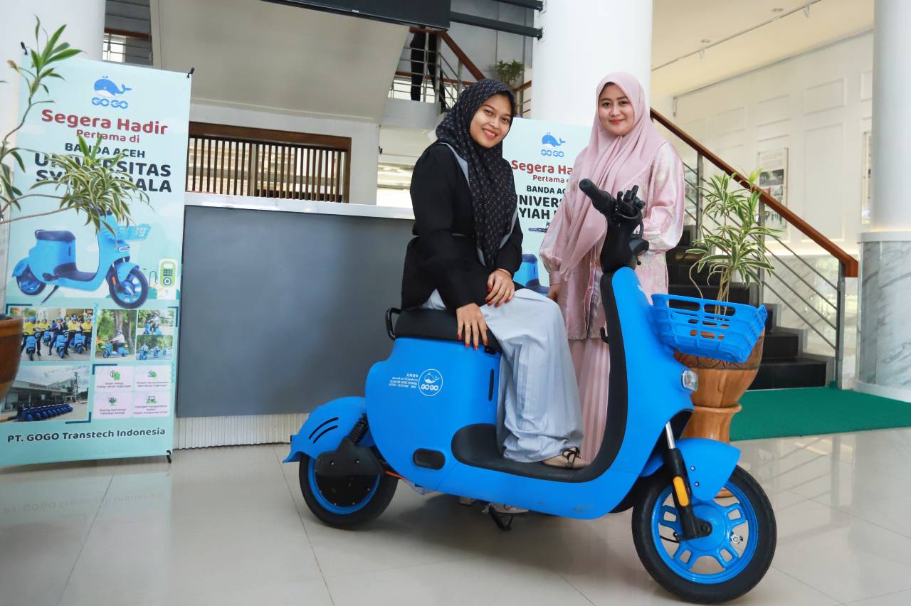 USK Gandeng Gogo Transtech Sediakan Sepeda Listrik di Lingkungan Kampus - Acehkini.ID